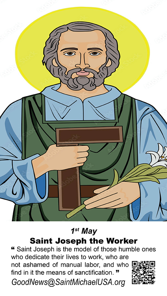 Saint Joseph the Worker – 1st May - Saint Michael Center