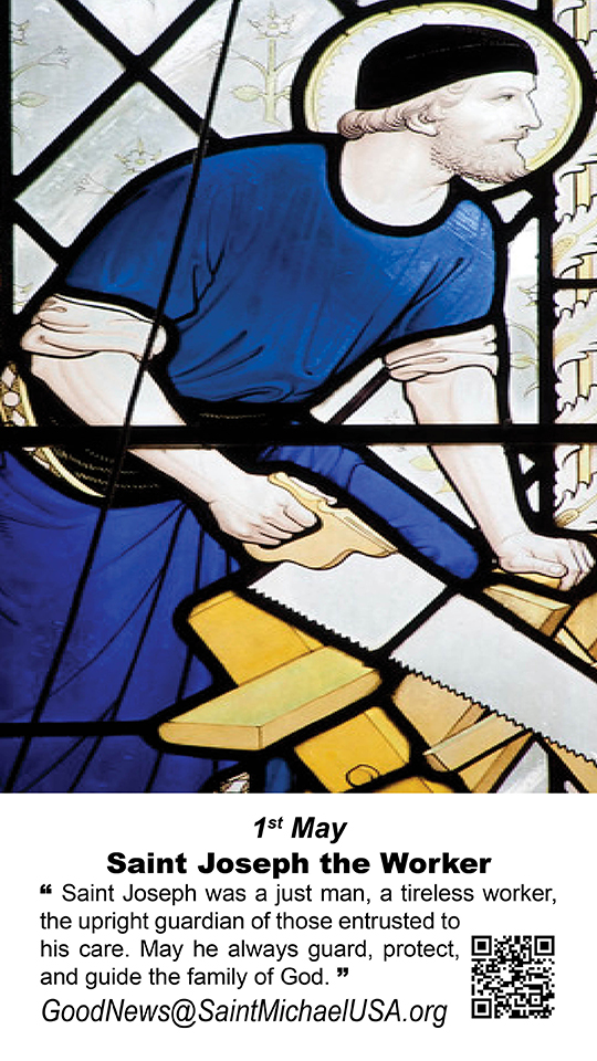 Saint Joseph the Worker – 1st May - Saint Michael Center