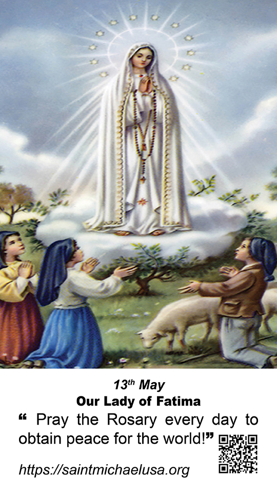 Our Lady of Fatima Miracle of the Sun -13th May & 13th October - Saint ...