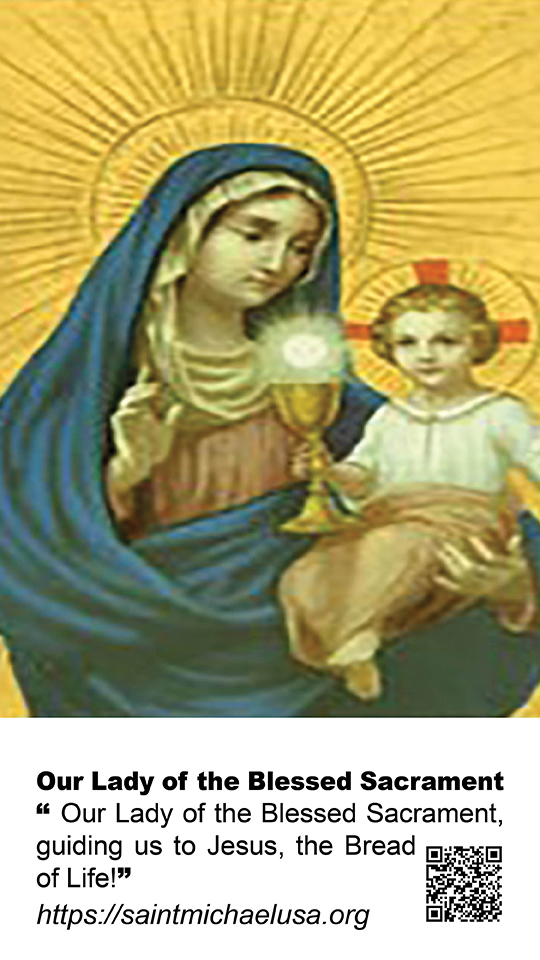 Our Lady of the Blessed Sacrament – 13th May - Saint Michael Center