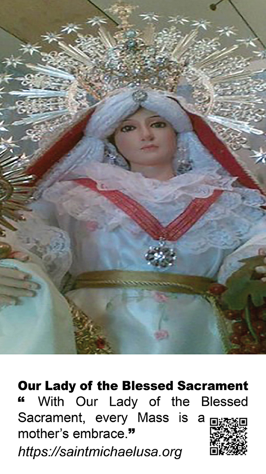 Our Lady of the Blessed Sacrament – 13th May - Saint Michael Center