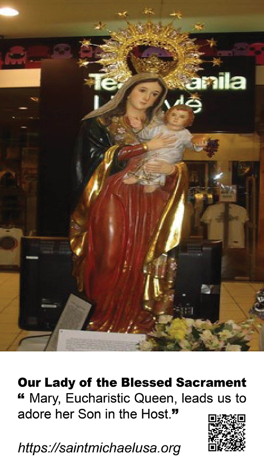 Our Lady of the Blessed Sacrament – 13th May - Saint Michael Center