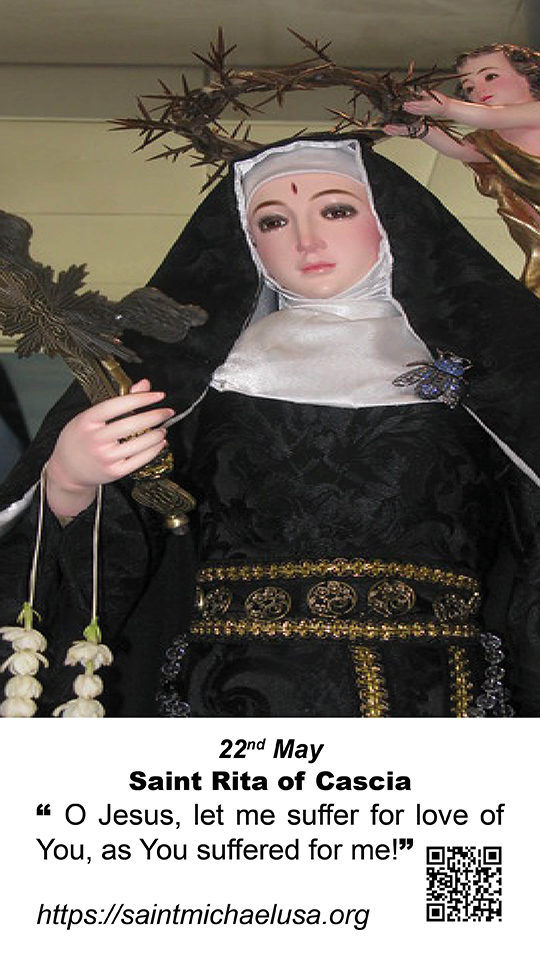 Saint Rita of Cascia – 22nd May - Saint Michael Center