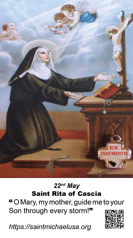 Saint Rita of Cascia – 22nd May - Saint Michael Center