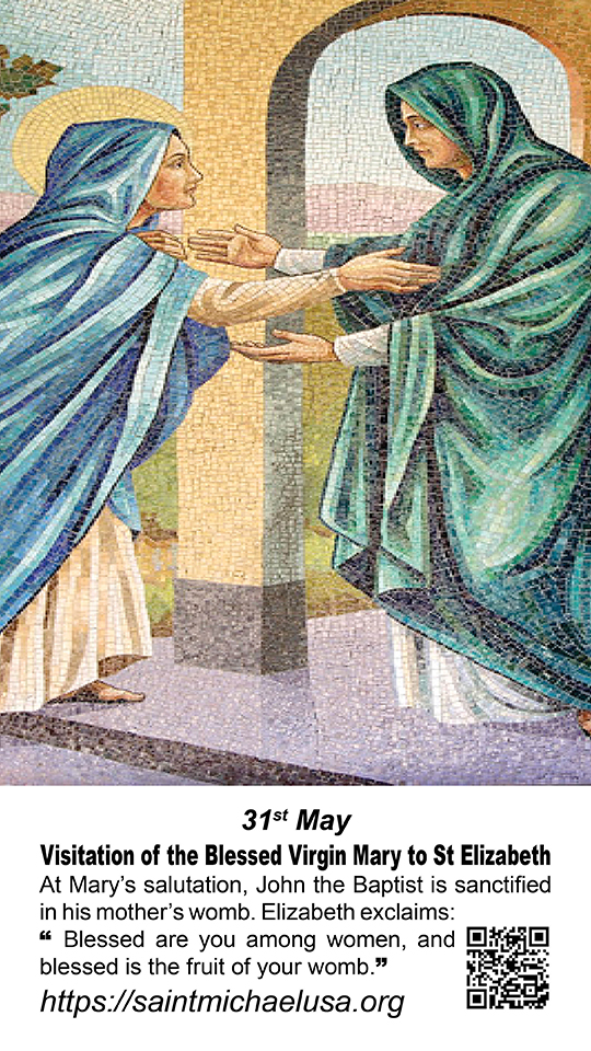 Visitation of the Blessed Virgin Mary – 31st May - Saint Michael Center