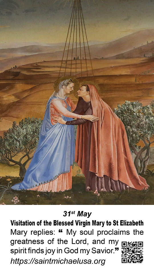 Visitation of the Blessed Virgin Mary – 31st May - Saint Michael Center