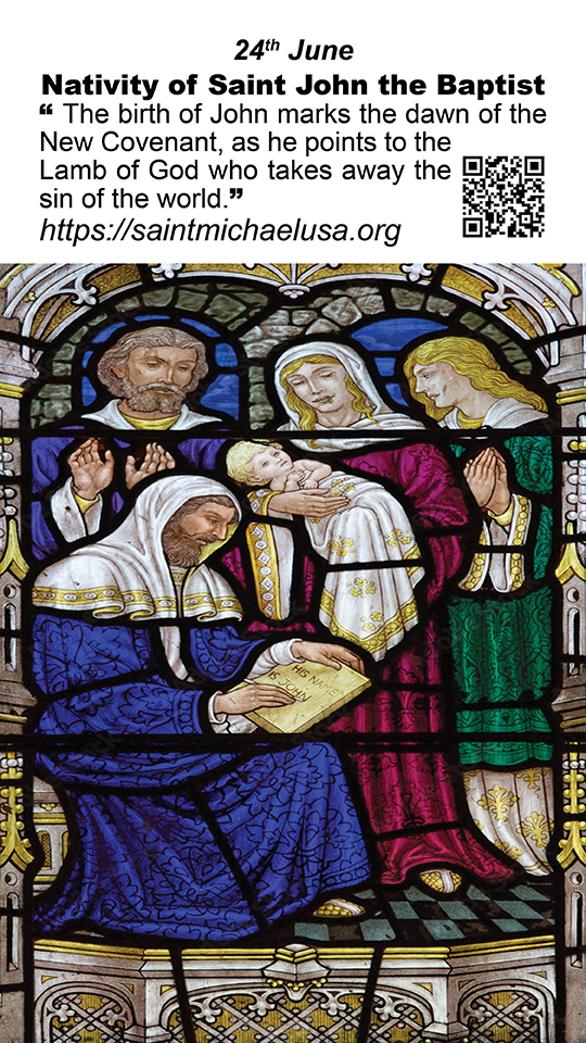 Nativity of St John The Baptist – 24th June - Saint Michael Center