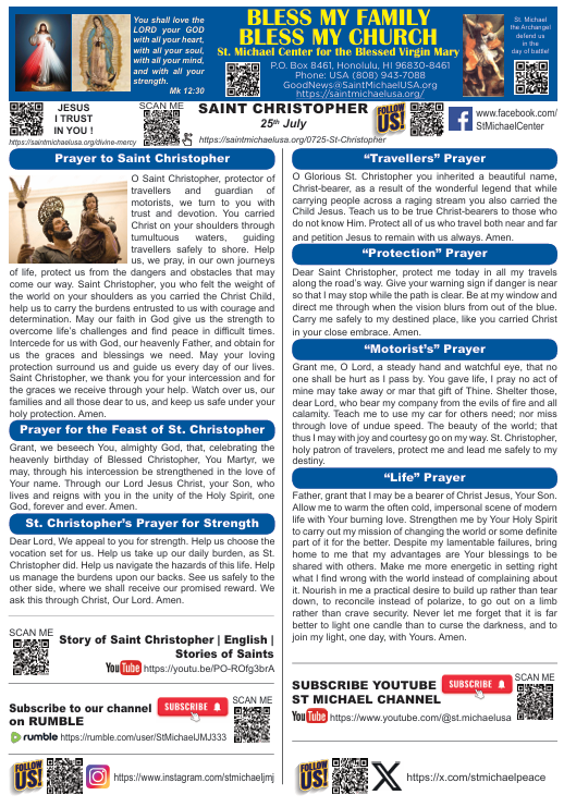 SAINT CHRISTOPHER – 25th July - Saint Michael Center