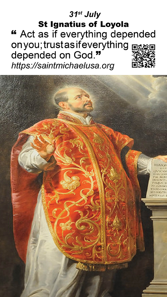 St Ignatius of Loyola– 31st July - Saint Michael Center