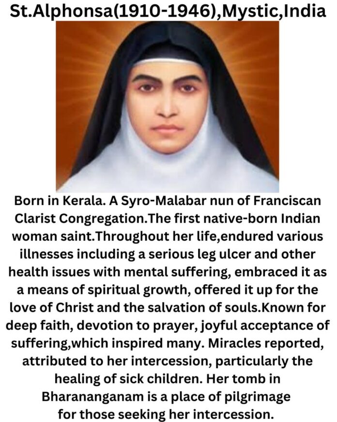 Saint Alphonsa of the Immaculate Conception – 28th July - Saint Michael ...