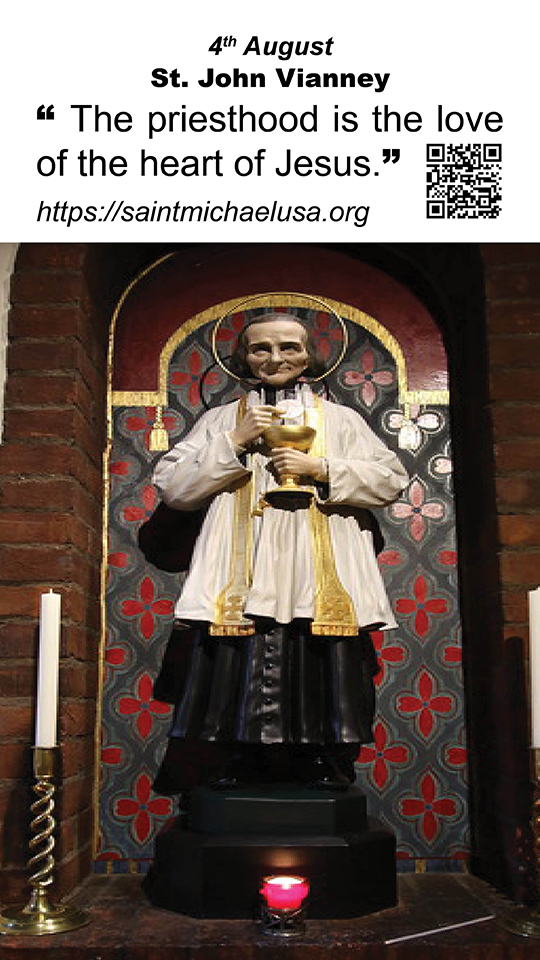 St John Vianney– 4th August - Saint Michael Center