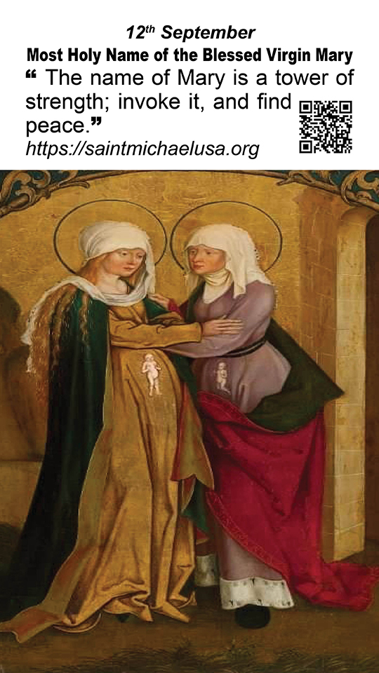 Most Holy Name of the Blessed Virgin Mary-12th September - Saint ...