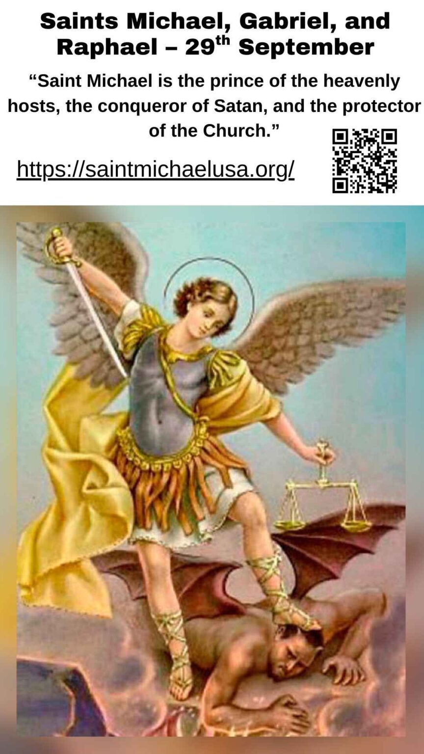 St. Michael, St. Gabriel and St. Raphael -29th September - Saint ...