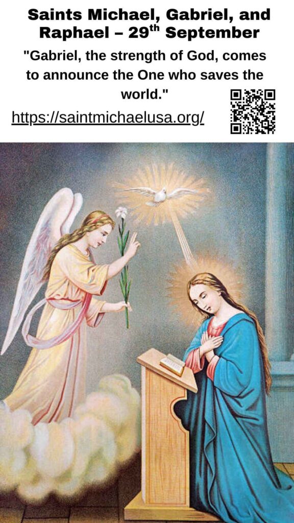 St. Michael, St. Gabriel and St. Raphael -29th September - Saint ...