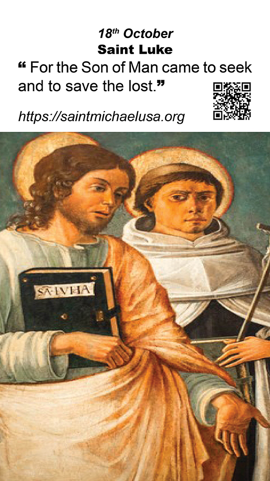 Saint Luke the Evangelist-18th October - Saint Michael Center